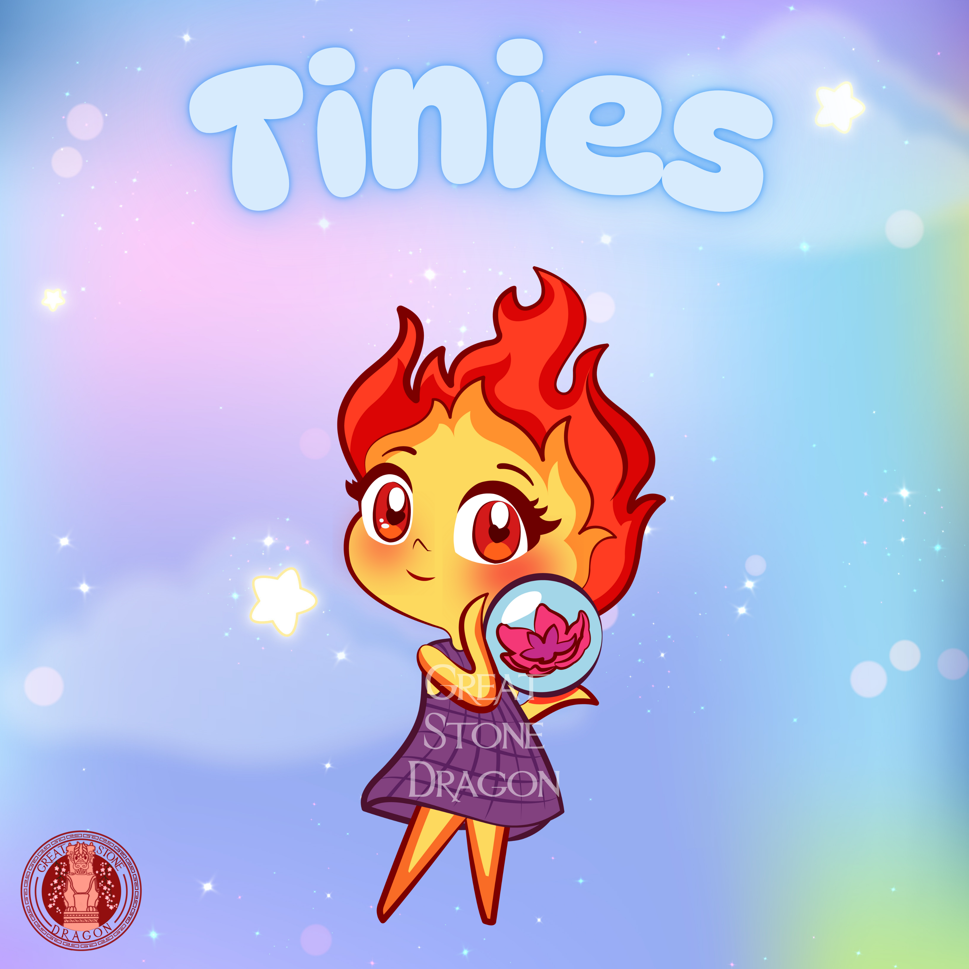 PREORDER: Ember– Tinies Series Pin – Great Stone Dragon