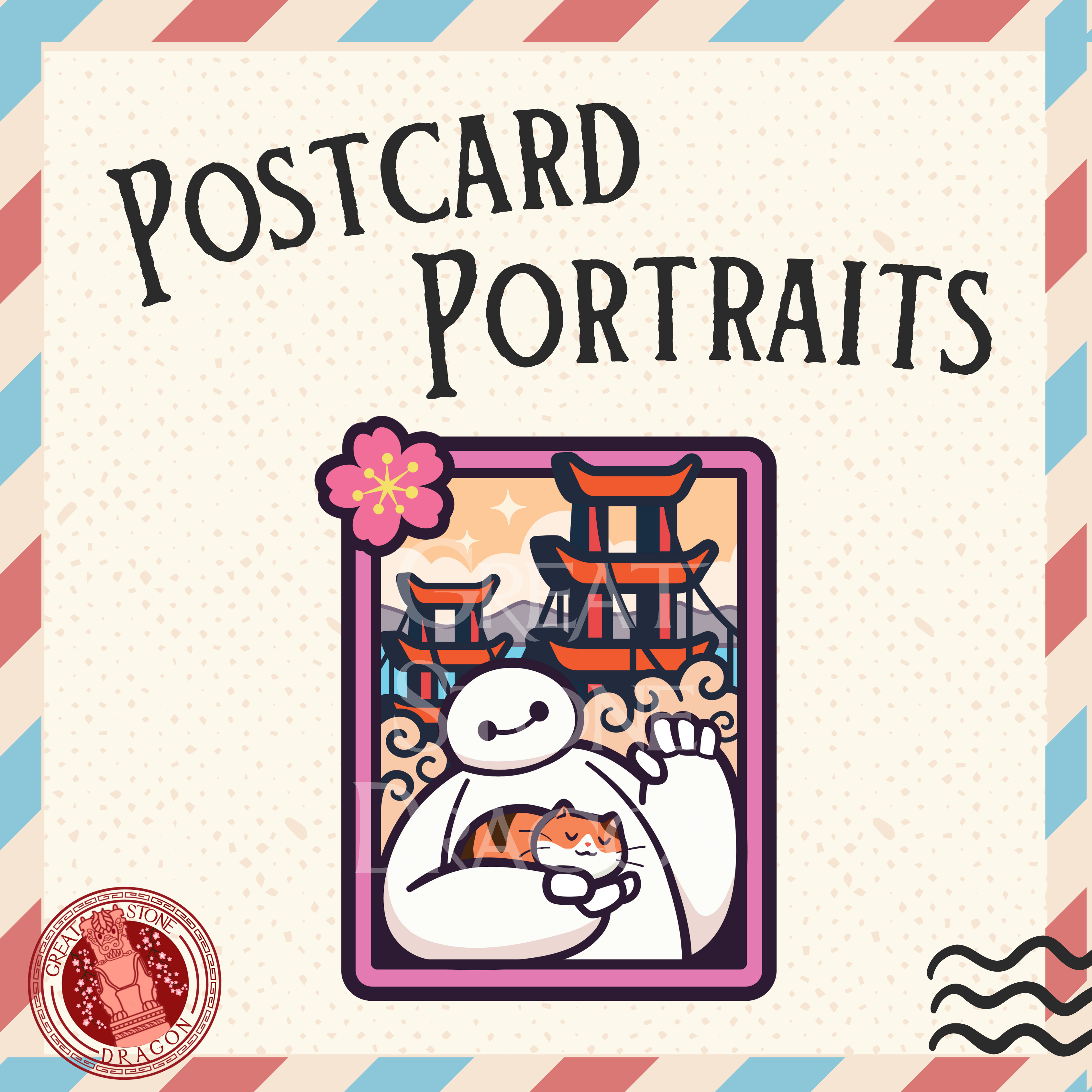 Big Hero 6– Postcard Portraits Sticker – Great Stone Dragon